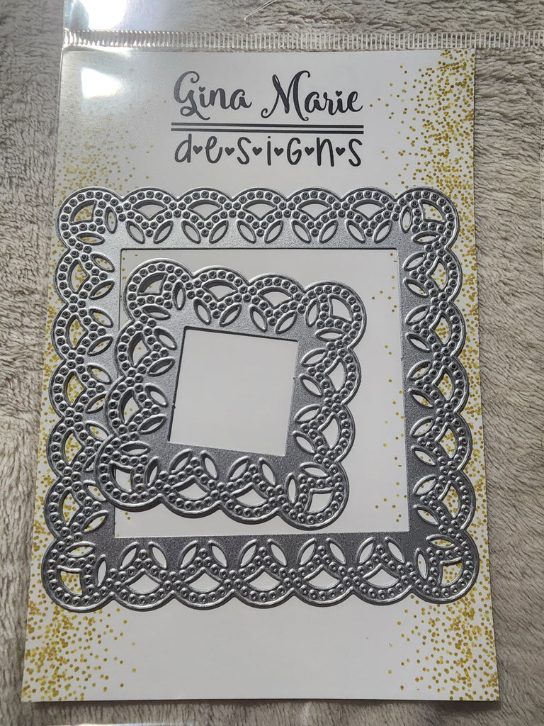 DOTTED DOUBLE LACE SQUARE DIE SET - Gina Marie Designs – Scrapbook Outlet - Gina Marie Designs