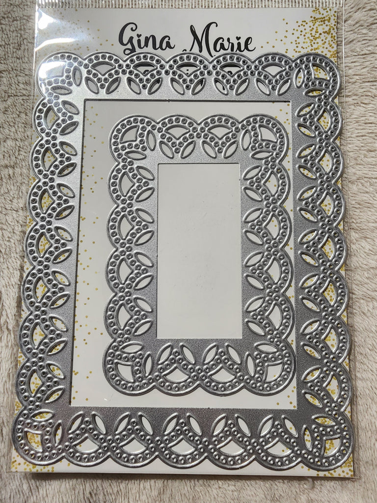 DOTTED DOUBLE LACE RECTANGLE DIE SET - Gina Marie Designs – Scrapbook Outlet - Gina Marie Designs