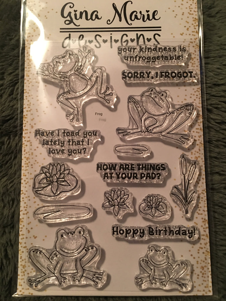 FROG POND STAMP SET - Gina Marie Designs – Scrapbook Outlet - Gina ...