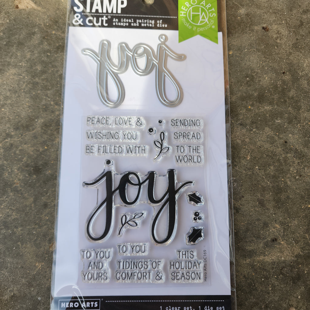 JOY - Hero Arts Stamp and Cut Die set – Scrapbook Outlet - Gina Marie ...