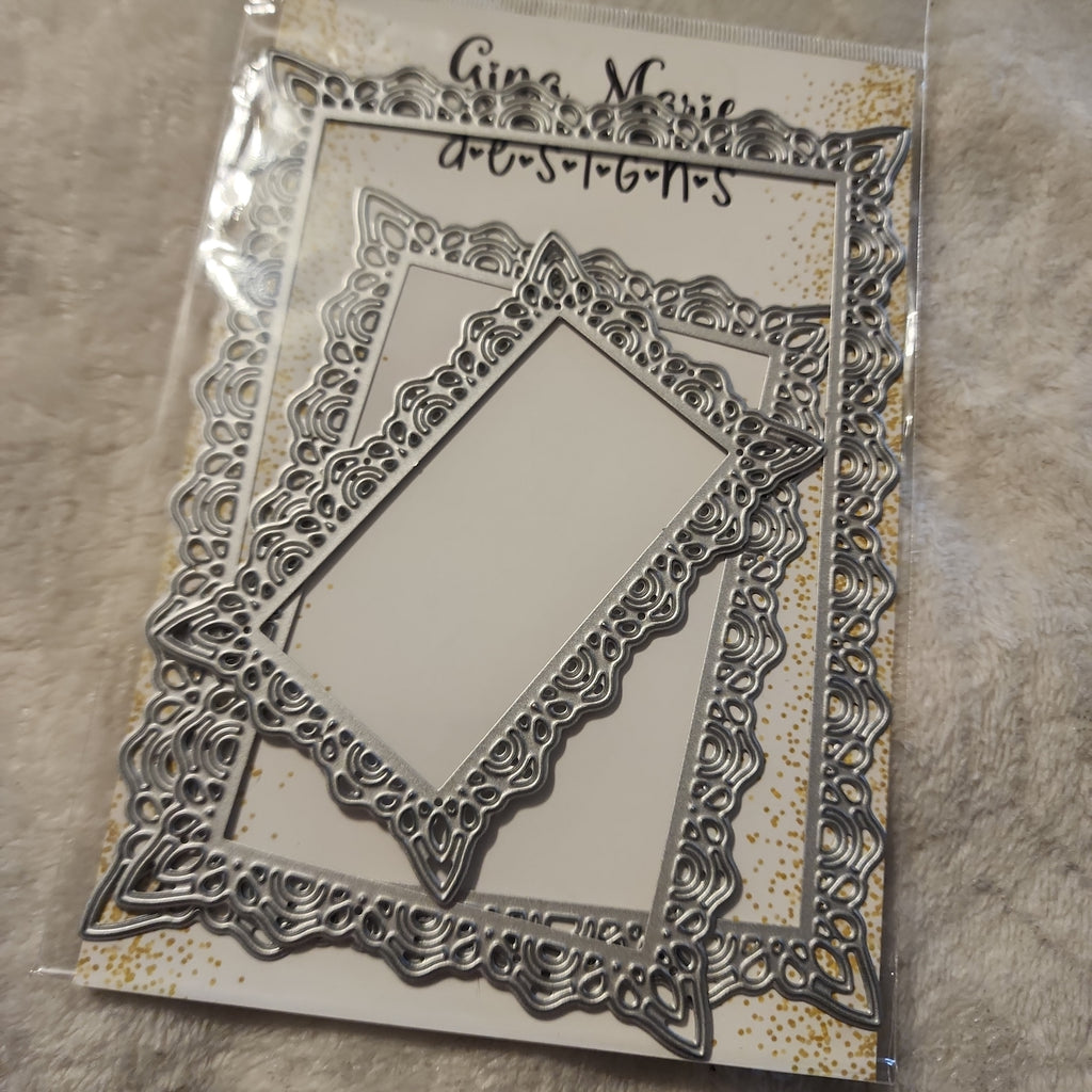 LACEY LAYERS RECTANGLE DIE SET - Gina Marie Designs – Scrapbook Outlet ...