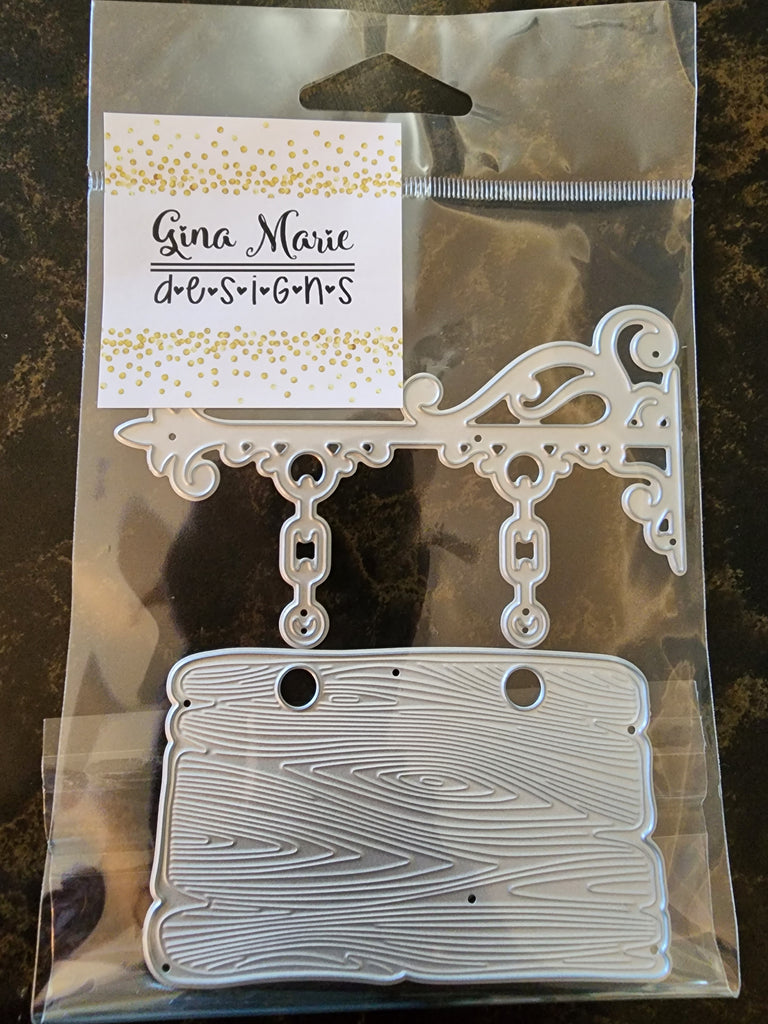 CAST IRON AND HANGING WOODGRAIN SIGN – Scrapbook Outlet - Gina Marie ...
