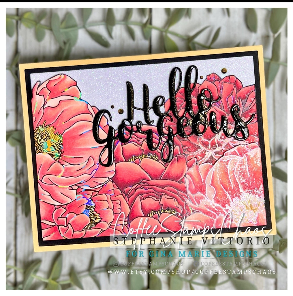 Hello Gorgeous Die Gina Marie Designs Scrapbook Outlet Gina Marie