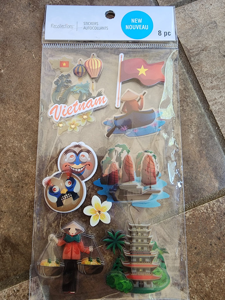 VIETNAM - RECOLLECTIONS STICKERS – Scrapbook Outlet - Gina Marie Designs