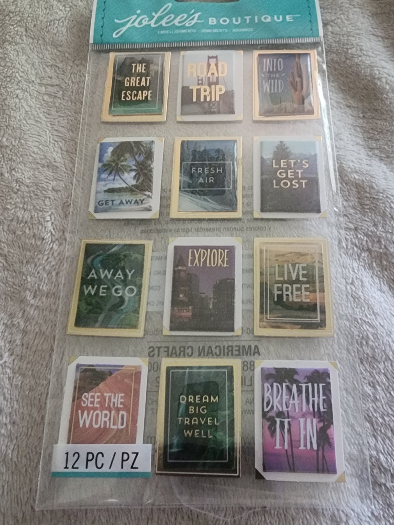 TRAVEL PHOTO POSTERS - JOLEES BOUTIQUE STICKERS – Scrapbook Outlet ...