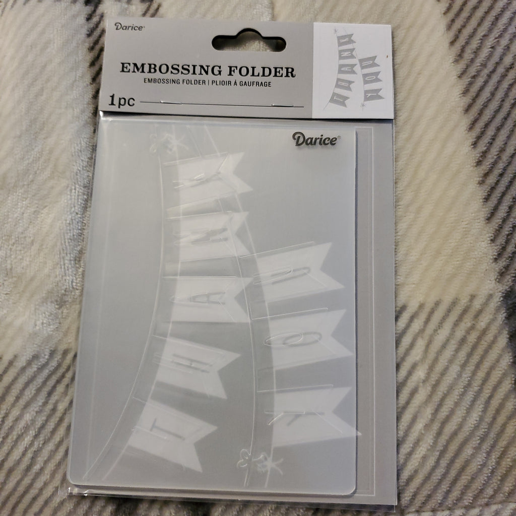 THANK YOU BANNER - DARICE EMBOSSING FOLDER – Scrapbook Outlet - Gina ...