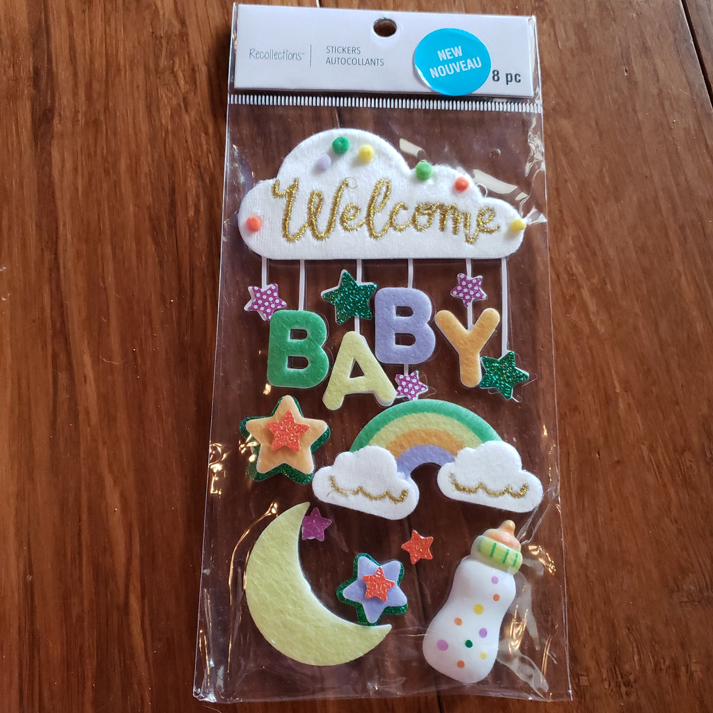 WELCOME BABY NEUTRAL - RECOLLECTIONS STICKERS – Scrapbook Outlet - Gina ...