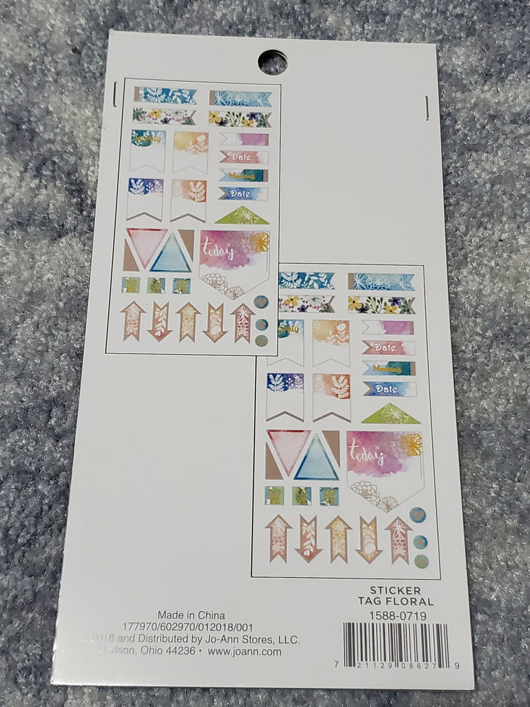 STICKER TAG FLORAL PARK LANE 2 SHEET STICKER PACK – Scrapbook Outlet ...