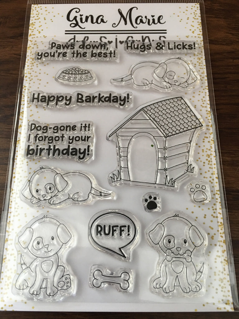 CUTE LITTLE PUPPY STAMP SET - Gina Marie Designs – Scrapbook Outlet ...