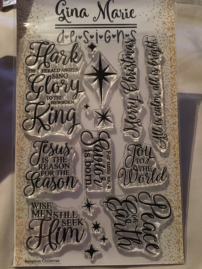 RELIGIOUS CHRISTMAS SENTIMENTS STAMP SET - Gina Marie Designs ...