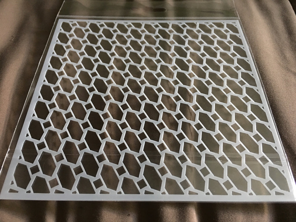 GEO DIAMONDS 6x6 STENCIL - Gina Marie Designs – Scrapbook Outlet - Gina ...