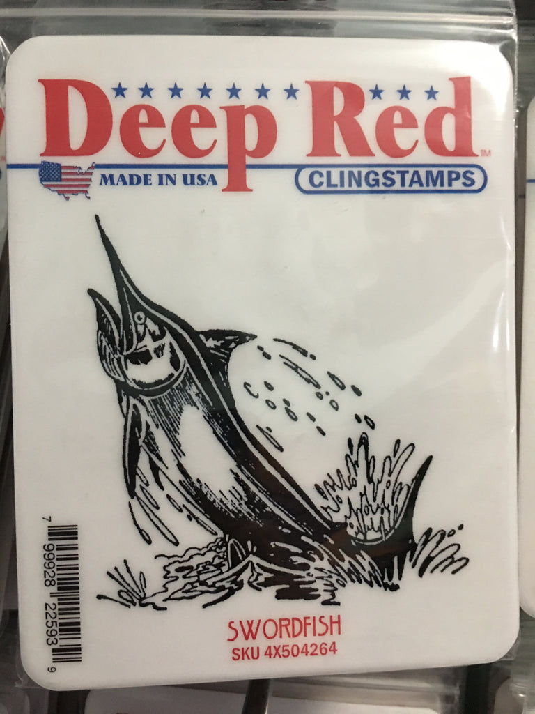 SWORDFISH - DEEP RED RUBBER STAMPS – Scrapbook Outlet - Gina Marie Designs