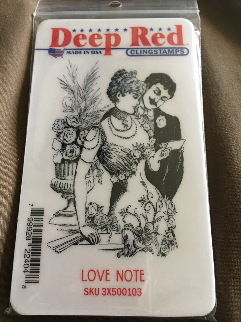 LOVE NOTE DEEP RED RUBBER STAMPS – Scrapbook Outlet - Gina Marie Designs