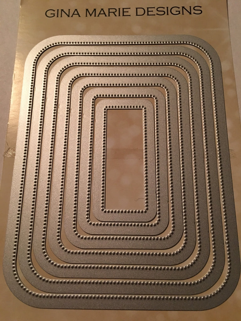 ‘ONLY’ PIERCE DOTS NESTED ROUND RECTANGLE DIE SET - Gina Marie Designs – Scrapbook Outlet - Gina ...